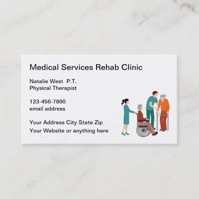 Medical Professional Physical Therapy Business Card | Zazzle