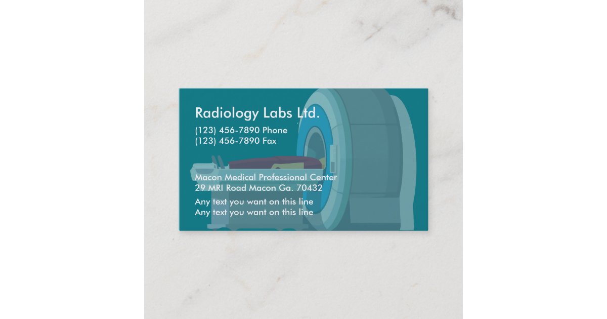 Medical Radiology Clinic Business Cards | Zazzle
