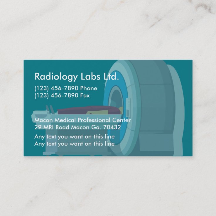 Medical Radiology Clinic Business Cards | Zazzle