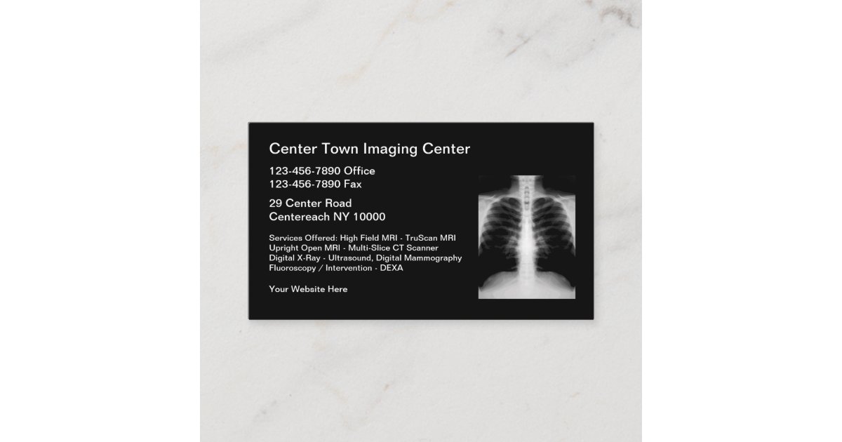 Medical Radiology Imaging Center Business Card | Zazzle