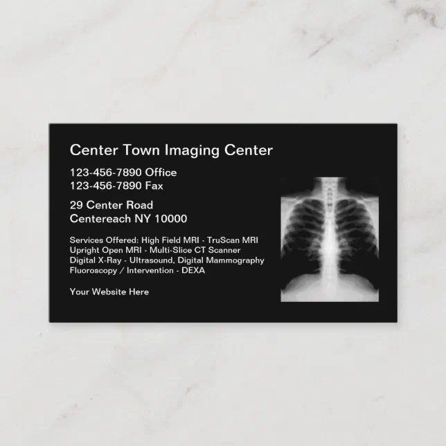 Medical Radiology Imaging Center Business Card | Zazzle