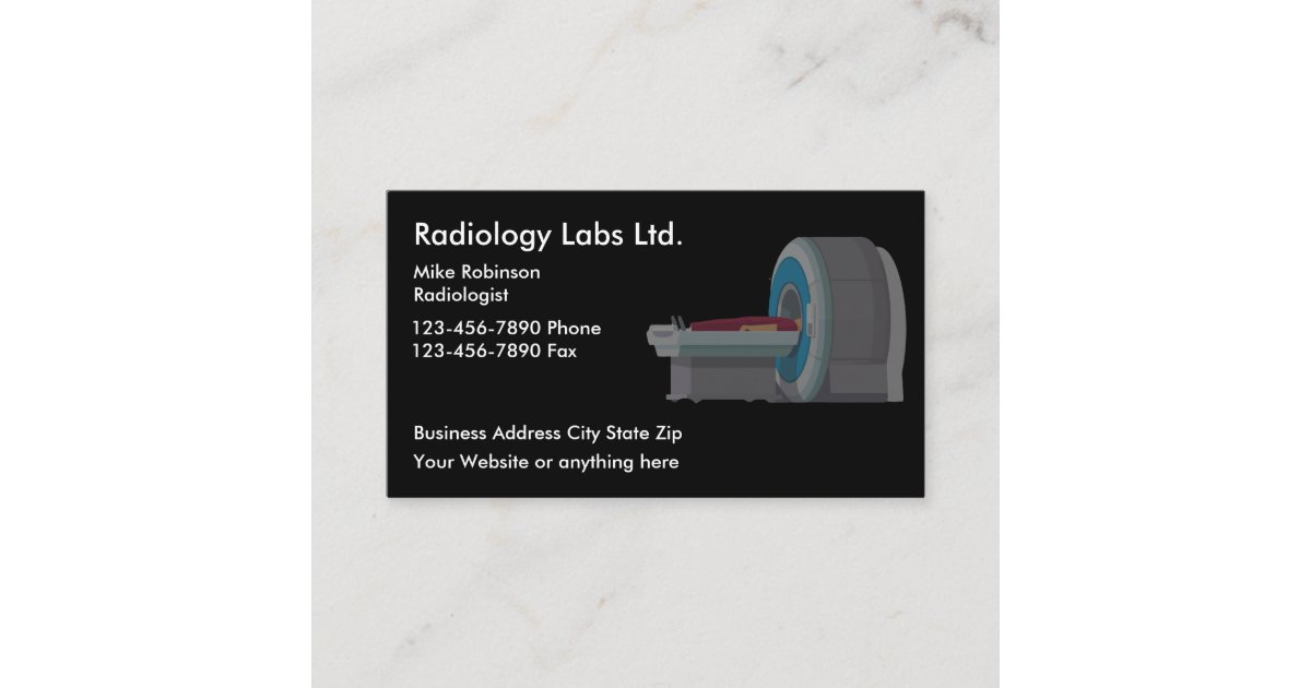 Medical Radiology Imaging Lab Business Cards | Zazzle