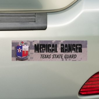 MEDICAL RANGER, TEXAS STATE GUARD ACU BUMPER STICKER | Zazzle