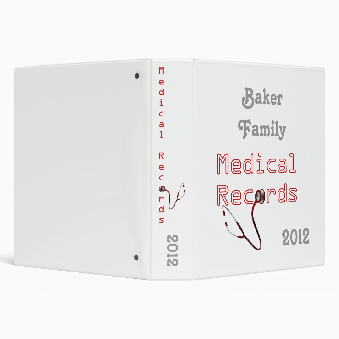 Medical Records Organizer Binder | Zazzle