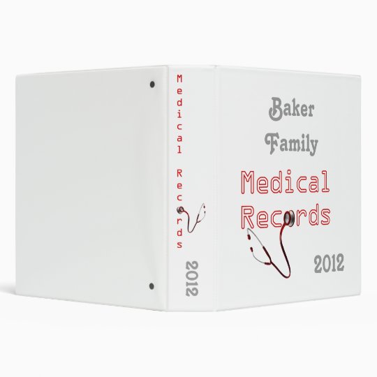 Medical Records Organizer Binder | Zazzle.com