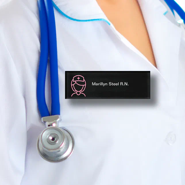 Medical Registered Nurse Professional Name Tag | Zazzle