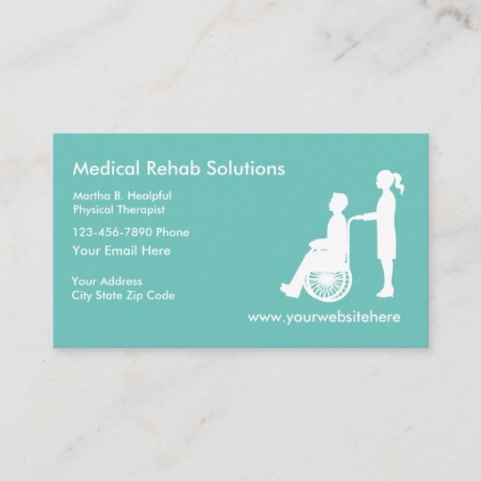 Medical Rehabilitation Services Business Card | Zazzle.com