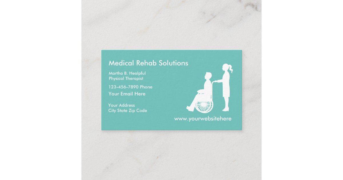 Medical Rehabilitation Services Business Card | Zazzle