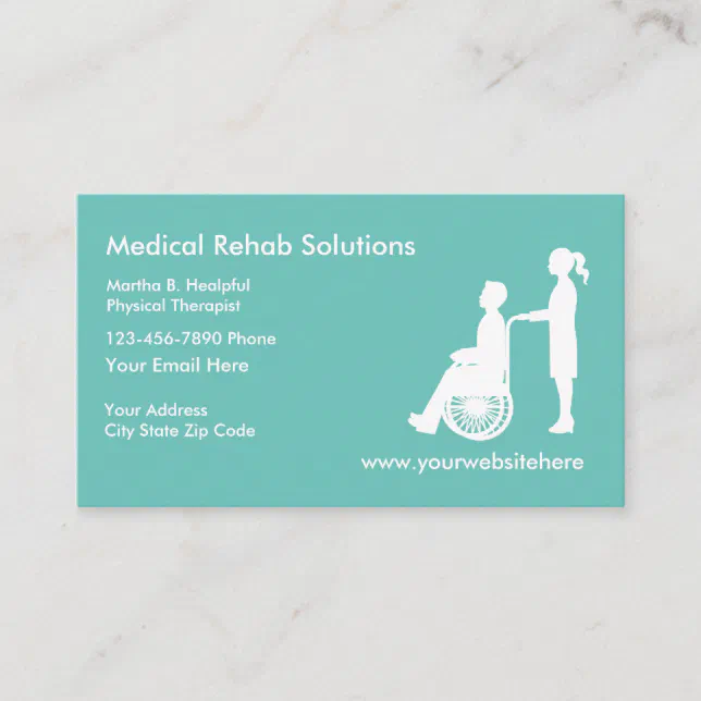 Medical Rehabilitation Services Business Card | Zazzle