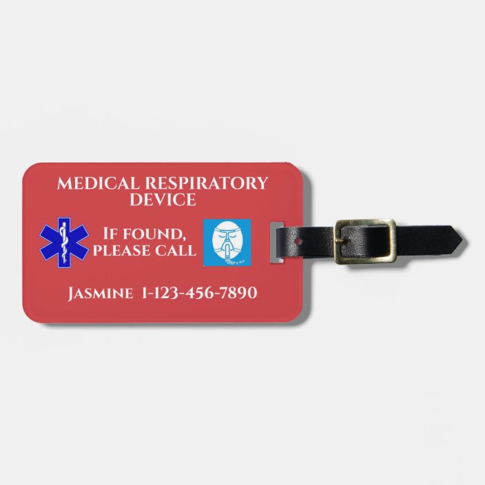 Medical Respiratory Device CPAP Machine Carry-On Luggage Tag | Zazzle.com