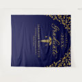 Medical School Blue Gold Graduation Backdrop | Zazzle