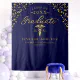 Medical School Blue Gold Graduation Backdrop | Zazzle