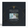 Medical School Graduation Black Gold Photo Album 3 Ring Binder | Zazzle