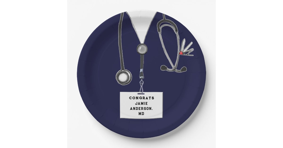 Medical School Graduation Paper Plate | Zazzle