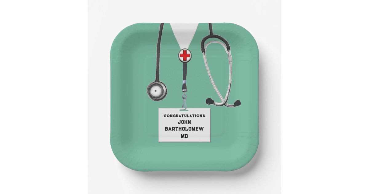 Medical School Graduation Paper Plates | Zazzle