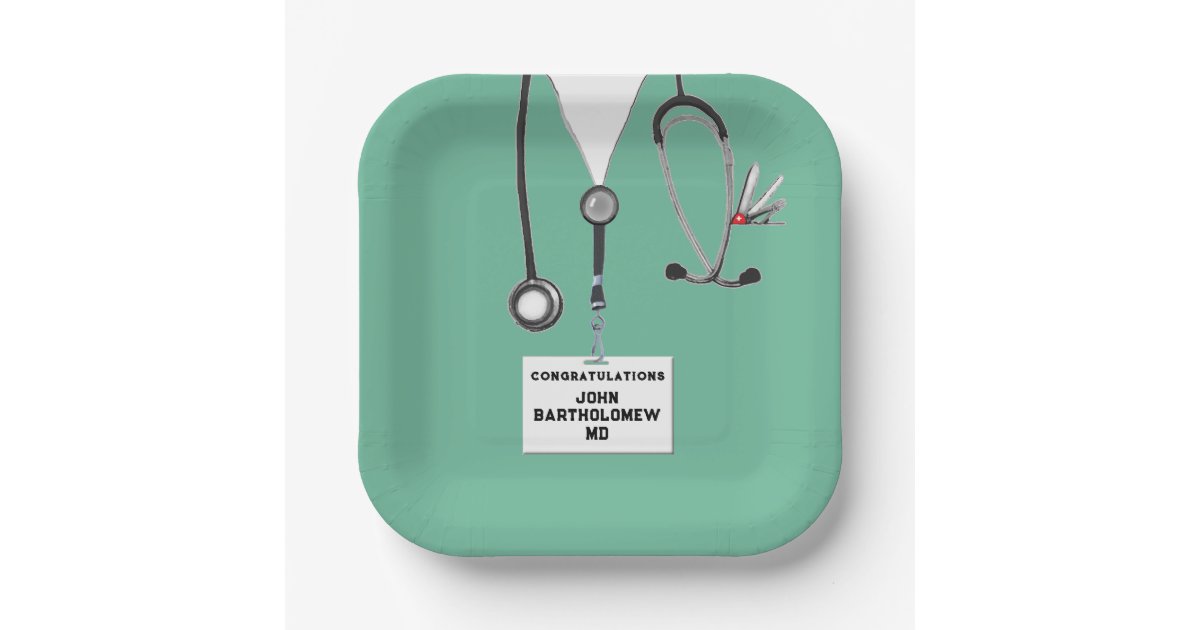 Medical School Graduation Paper Plates | Zazzle