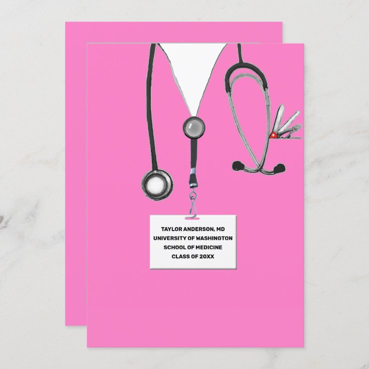 Medical School Graduation Party Invitation | Zazzle