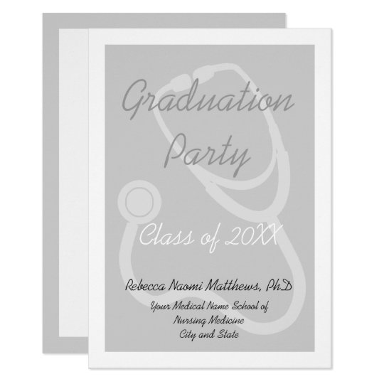 Medical School Graduation Party Invitation | Zazzle.com