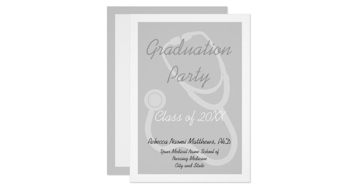 Medical School Graduation Party Invitation | Zazzle.com