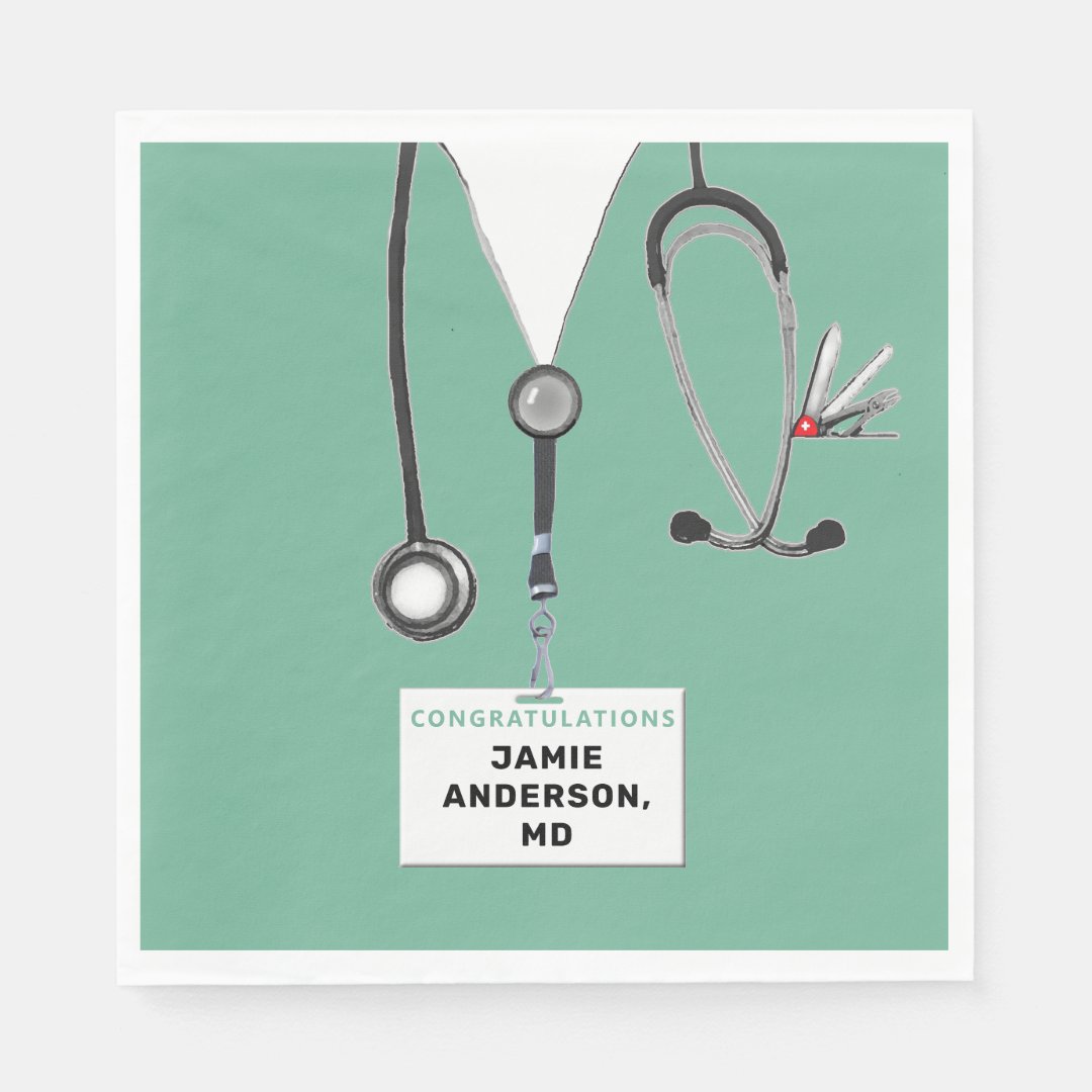 Medical School Graduation Party Napkins | Zazzle