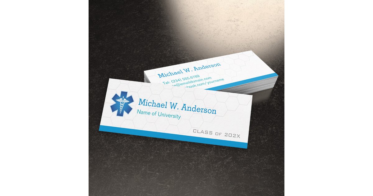 Medical School Student Graduation Name Card | Zazzle