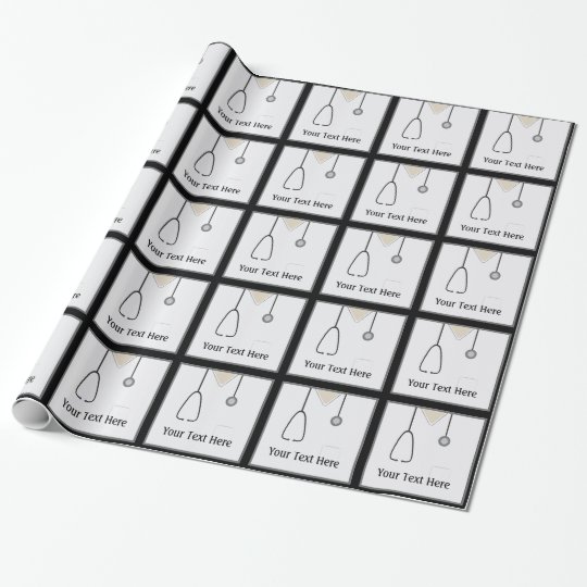 Medical Scrubs Doctor Nurse Custom Wrapping Paper | Zazzle.com