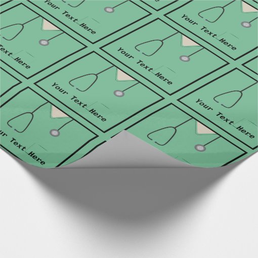 Medical Scrubs Doctor Nurse Light Green Wrap Wrapping Paper | Zazzle