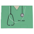 Medical Scrubs Doctor Nurse Lt Green Lg Gift Bag | Zazzle