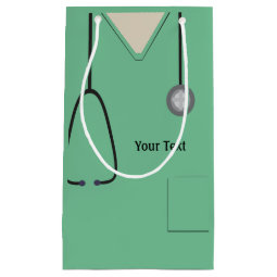 Medical Scrubs Doctor Nurse Lt Green Sml Gift Bag | Zazzle