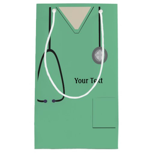 Medical Scrubs Doctor Nurse Lt Green Sml Gift Bag | Zazzle