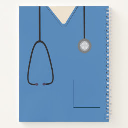 Medical Scrubs Nurse Doctor Blue Notebook | Zazzle