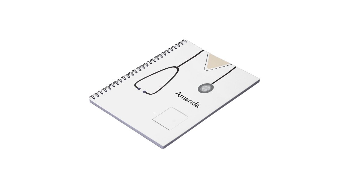 Medical Scrubs White Notebook | Zazzle