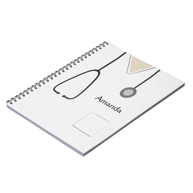 Medical Scrubs White Notebook | Zazzle