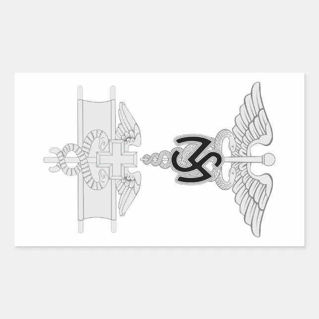 Medical Service EFMB Rectangular Sticker | Zazzle