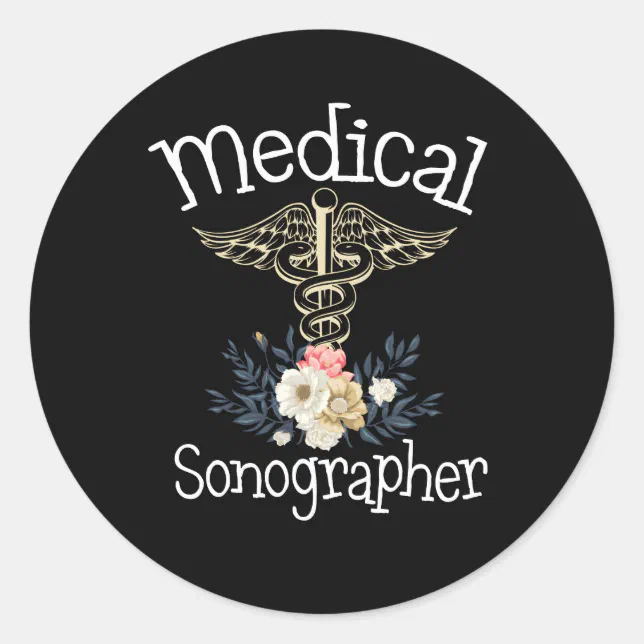 Medical Sonographer Cute Sonography Gift Classic Round Sticker | Zazzle