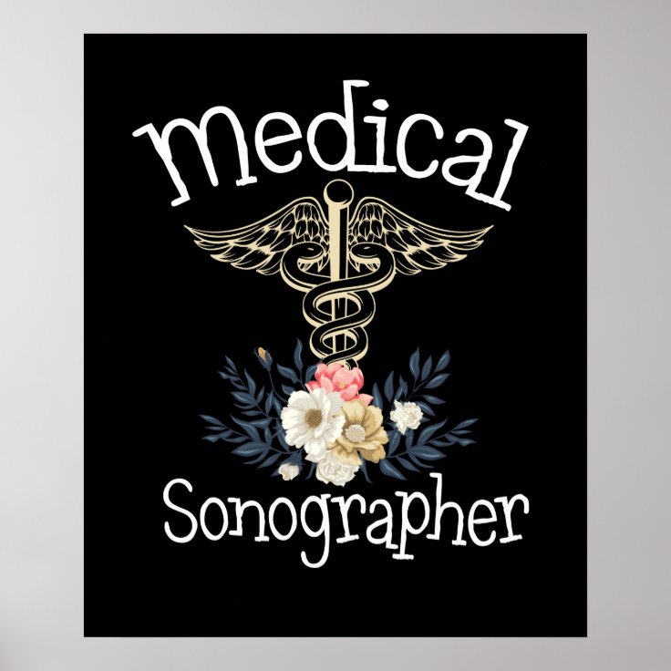 Medical Sonographer Cute Sonography Gift Poster | Zazzle