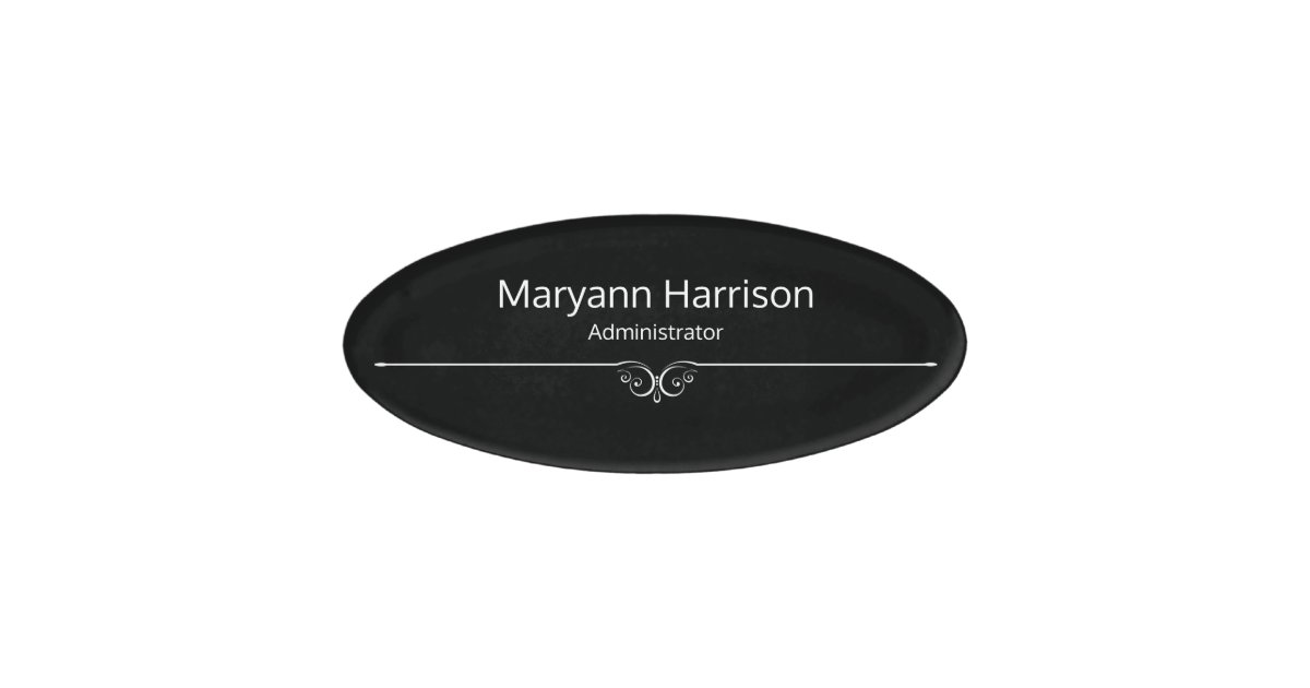 Medical Staff Elegant Design Name Tag | Zazzle