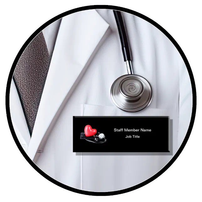 Medical Staff Professional Name Tag | Zazzle