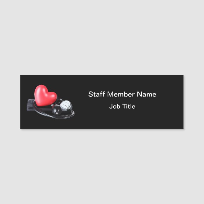 Medical Staff Professional Name Tag | Zazzle.com