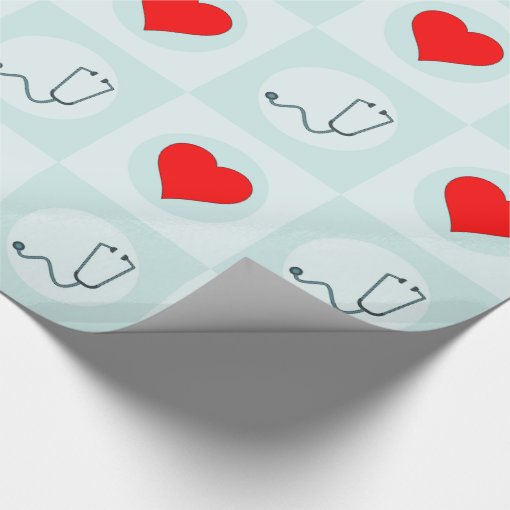 Medical Stethoscope Nurse or Doctor Pattern Gift Wrapping Paper | Zazzle