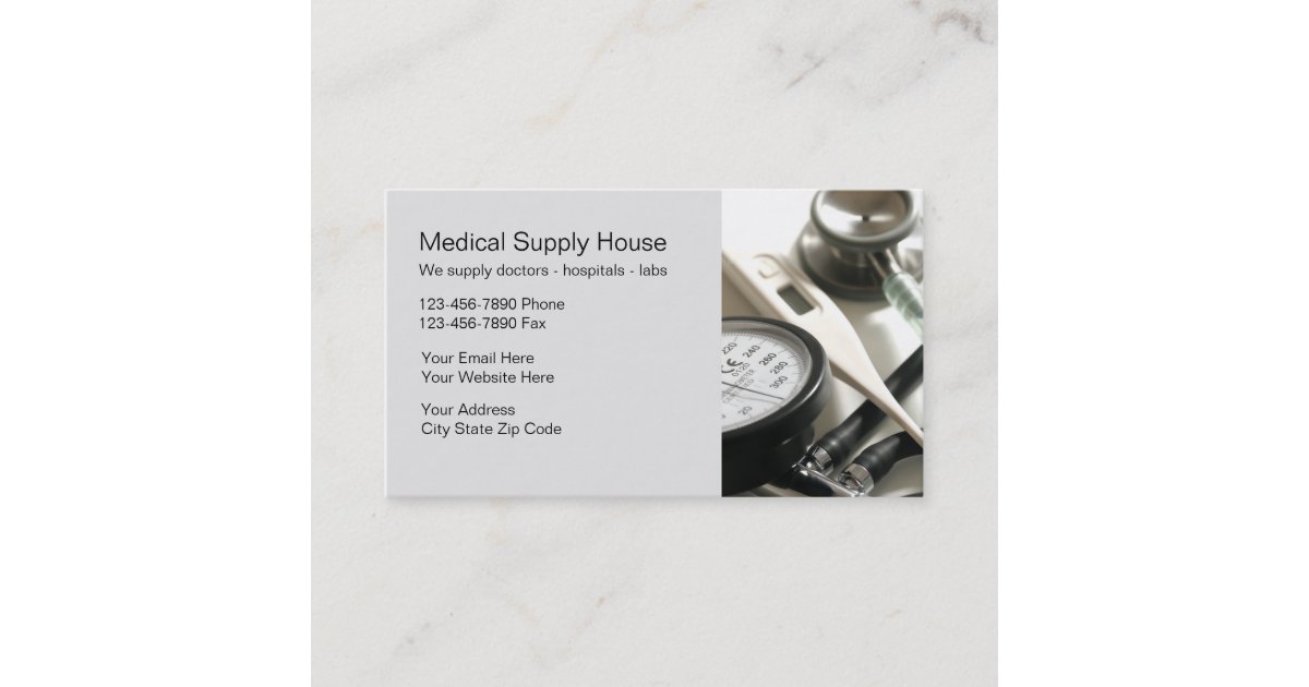 Medical Supply Business Cards | Zazzle