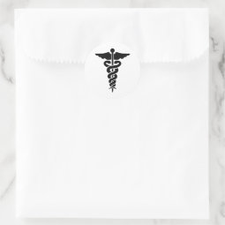 Medical Symbol Caduceus Classic Round Sticker | Zazzle