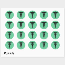 Medical Symbol Classic Round Sticker | Zazzle