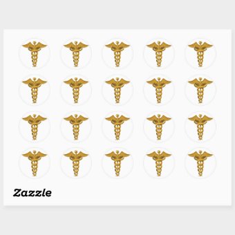 Medical Symbol Classic Round Sticker | Zazzle