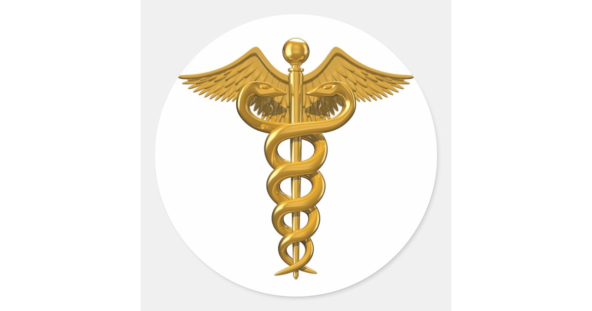 Medical Symbol Classic Round Sticker | Zazzle