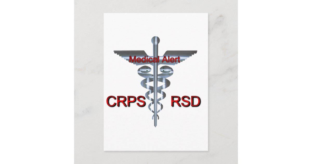 Medical Symbol - CRPS RSD Medical Alert Postcard | Zazzle