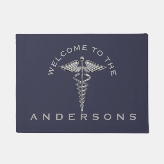 Medical Symbol Custom Color Personalized Welcome Doormat | Zazzle.com