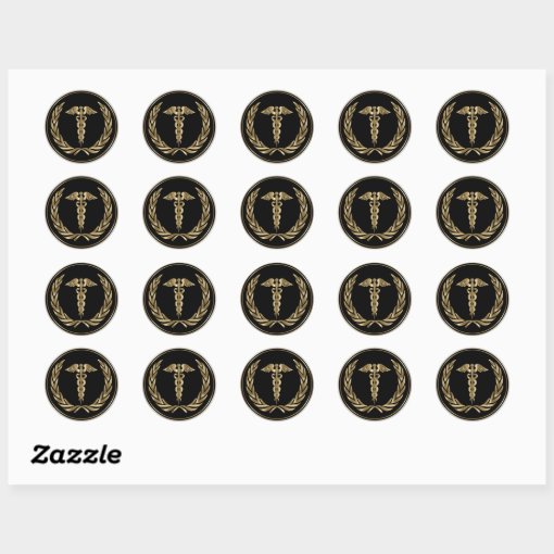 Medical Symbol Design Classic Round Sticker | Zazzle