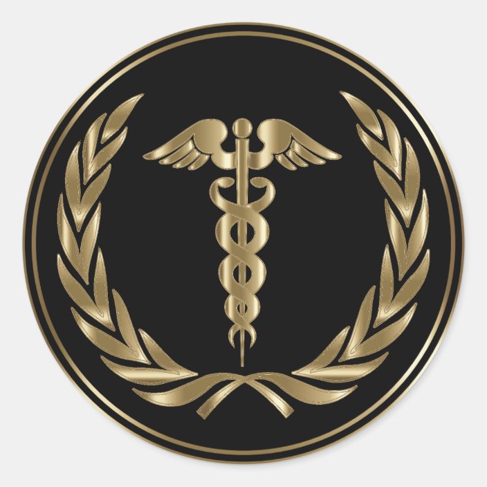 Medical Symbol Design Classic Round Sticker | Zazzle.com