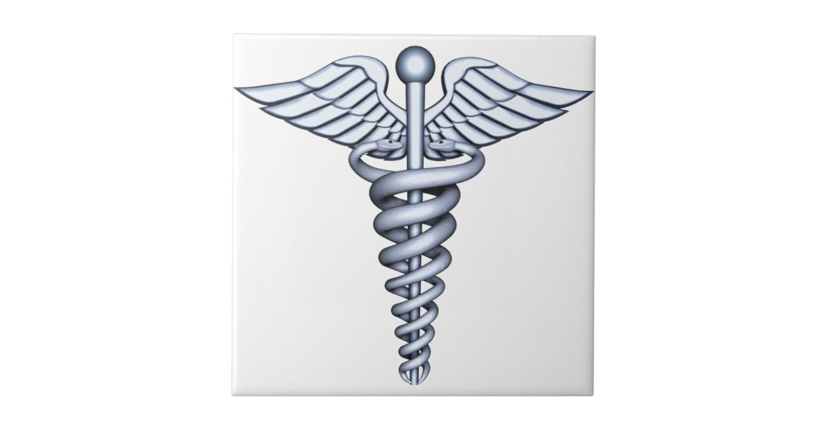 Medical Symbol Silver Ceramic Tile | Zazzle